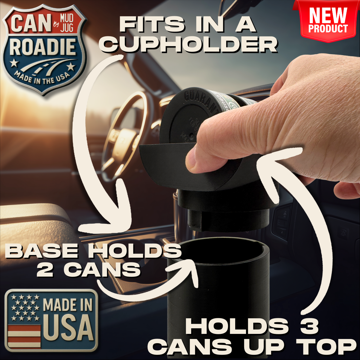 Can Roadie by Mud Jug | Made in the USA Can Holder| Mud Jug