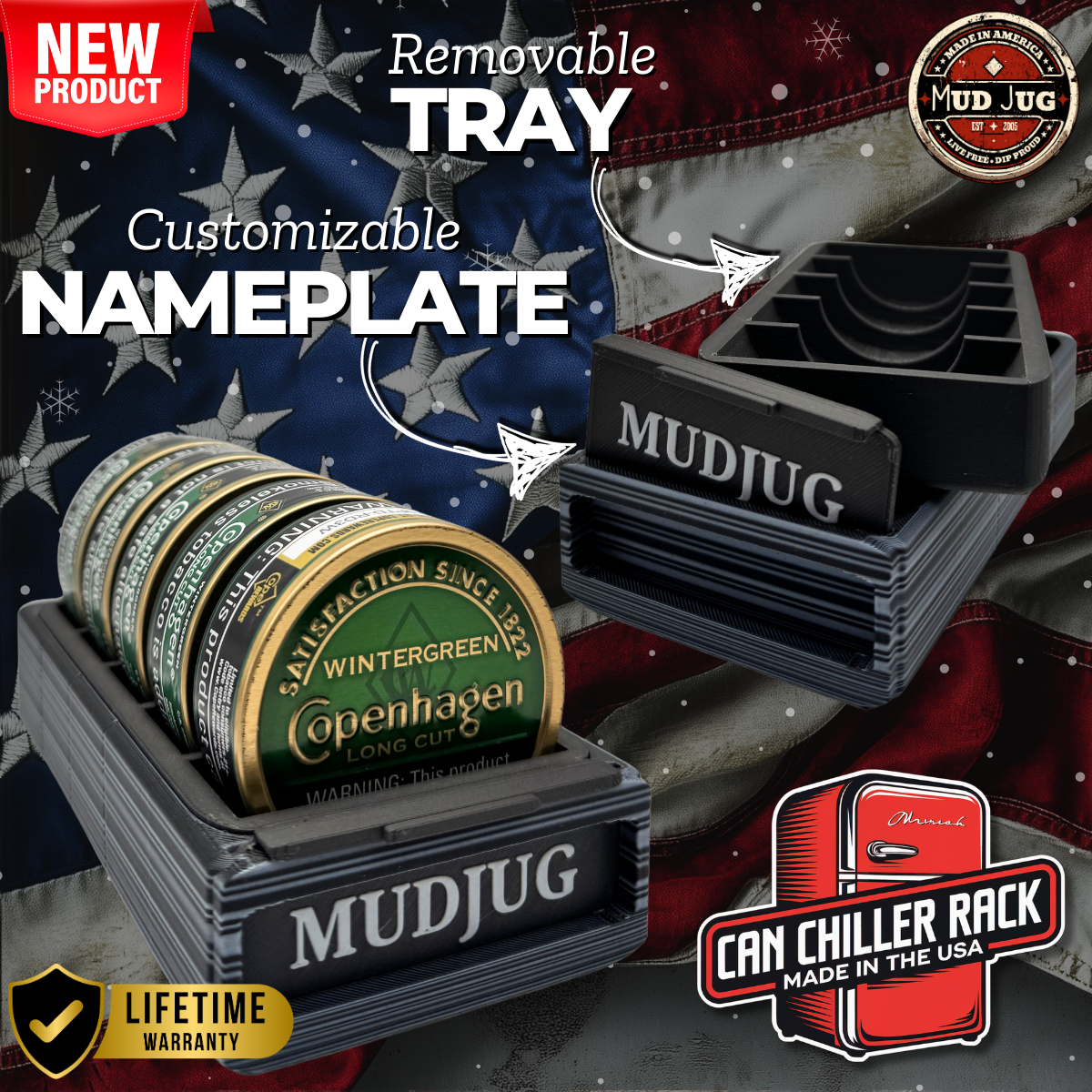 Tactical Slate Can Chiller Rack| Mud Jug