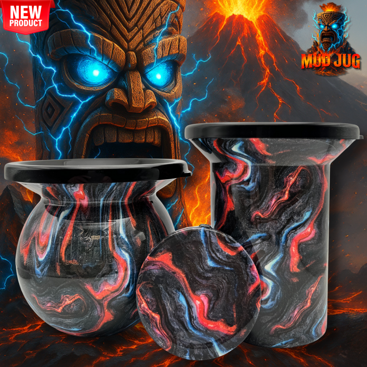 Lava Veins "Limited" Mud Jug© Classic, Roadie and Can Lid Value Pack ...